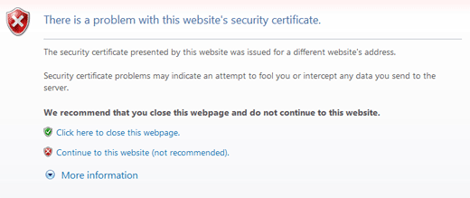 How to Fix There is a problem with this website’s security certificate errors – Jake Ludington